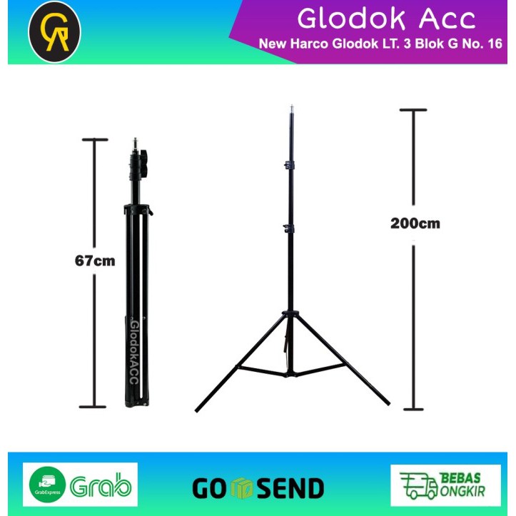 Jual Light Stand Tripod 2m for Studio Lightning Portable stand lampu ...