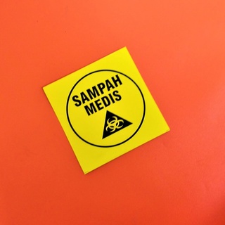 Jual Stiker Sampah Medis - Stiker bahan Chromo Laminasi Glossy | Shopee ...
