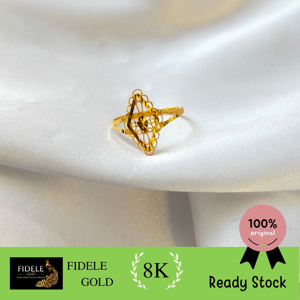 Jual Cincin Kendari Jamilah India berat ringan laris emas 375 300 ...