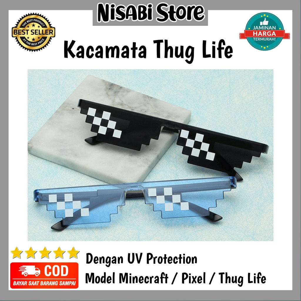 Jual Sozzy Kacamata Model Pixel Minecraft Mosaics Thug Life, Kacamata ... Jual Sozzy Kacamata Model Pixel Minecraft Mosaics Thug Life, Kacamata ...