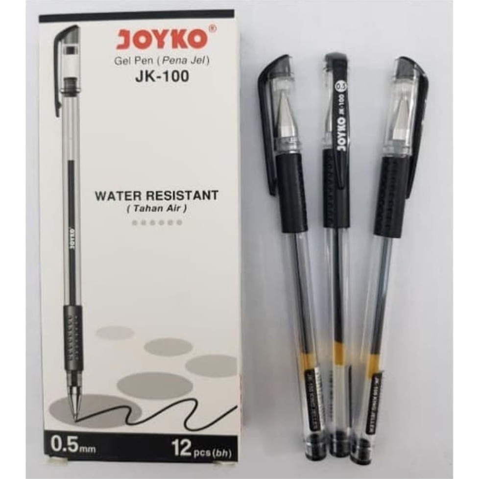 [LUSIN] PULPEN / PEN GEL JOYKO JK 100 WATER RESISTANT | Shopee Indonesia