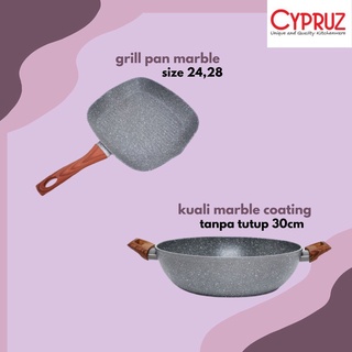 Jual Cypruz Marble Pan Set Variants SaucePan Fry Wok Panci Kuali Wajan Penggorengan Anti lengket ...