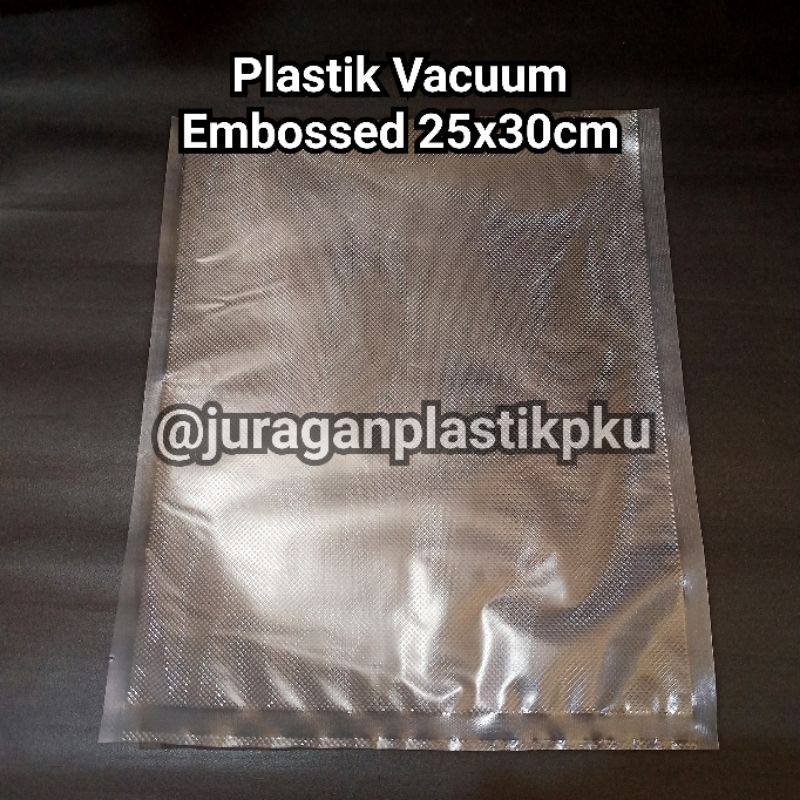 Jual Plastik Vacuum Embossed 25x30 cm / Vakum Emboss Kemasan Rendang ...