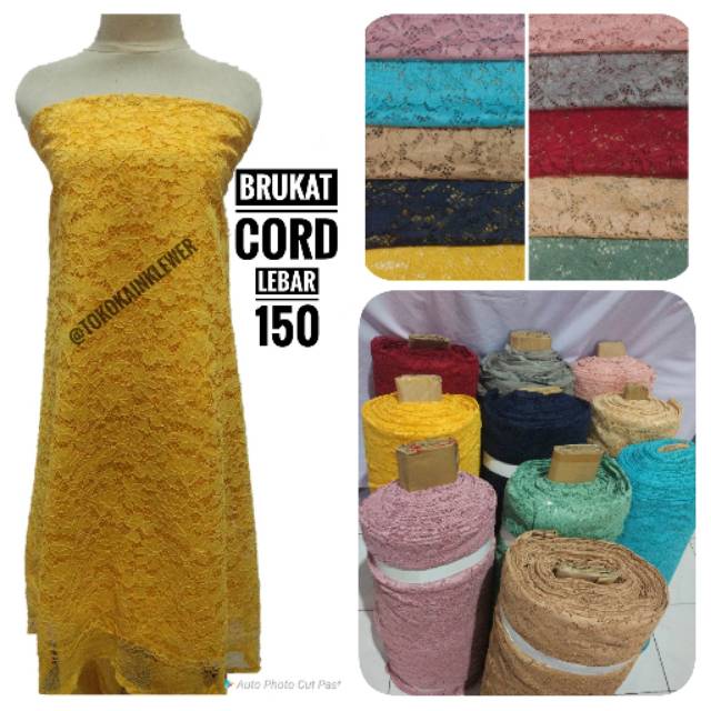 Jual bahan kain brokat brukat brocade cord ayaka/ kain brukat murah ...
