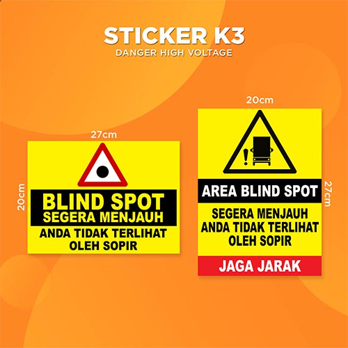 Jual Stiker K3 Area Titik Buta / Sticker HSE Blind Spot Area (Print ...