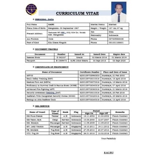 Jual CV PELAUT ( Ratting Able ANT ATT ETO ) | Shopee Indonesia