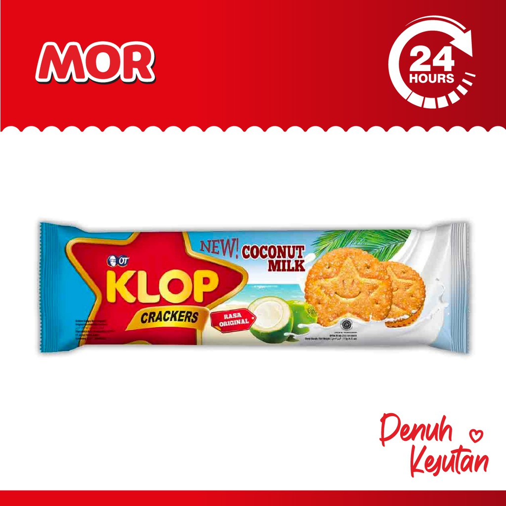 Jual KLOP Crackers Coconut Milk Rasa Original 117 gr | Shopee Indonesia