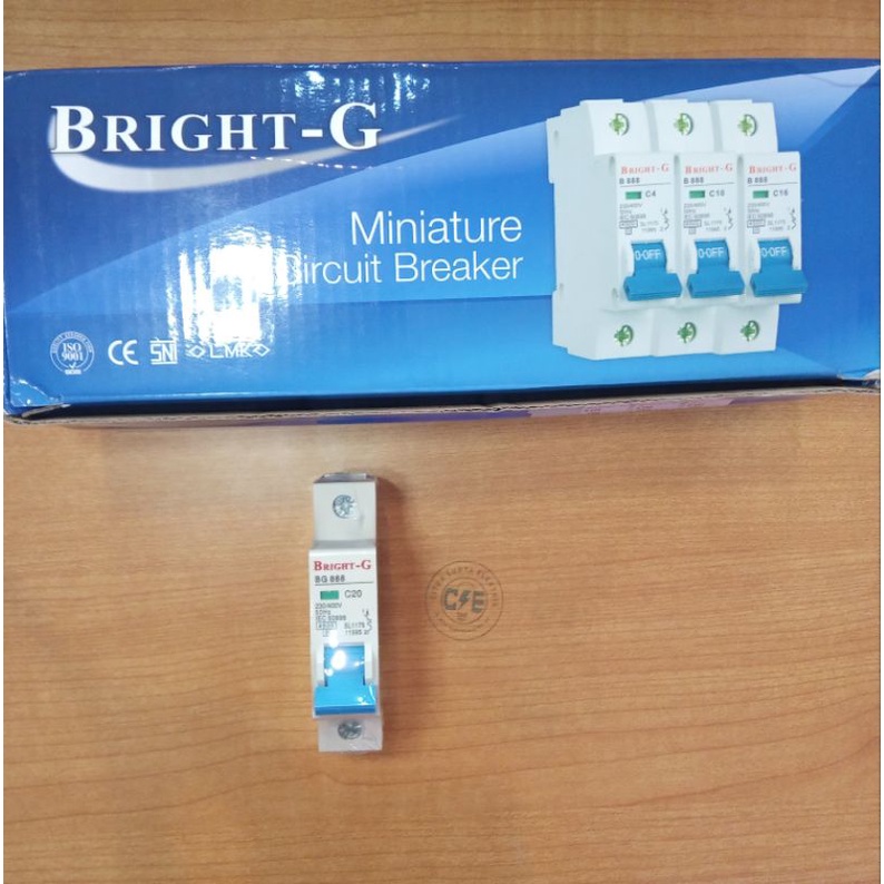 Jual MCB 1P 20Amper Biru BG-888 Bright G | Shopee Indonesia
