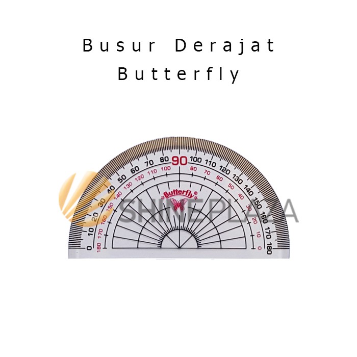 Penggaris Busur Derajat Butterfly - Protractor 180 Derajat Butterfly ...