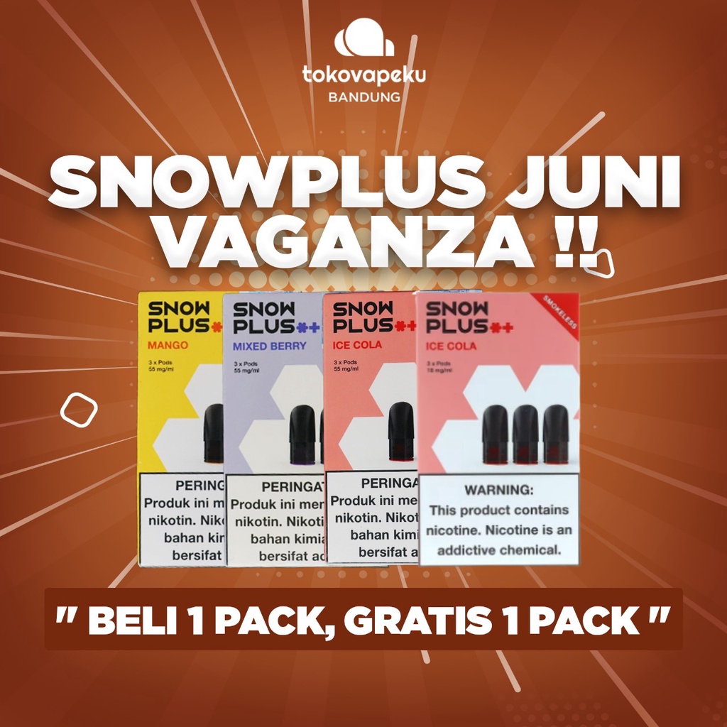 Jual BUNDLE PROMO CARTRIDGE SNOWPLUS PODS GEN 3 ORIGINAL (BELI 1 PACK ...