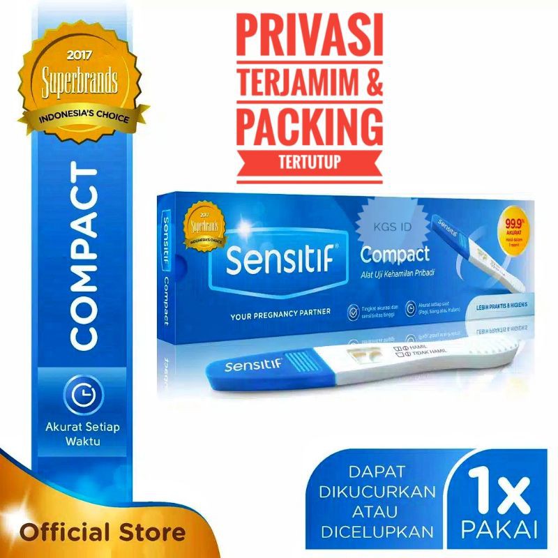 Jual SENSITIF Compact Alat Uji Kehamilan - Tespek Sensitif Stik ... Jual SENSITIF Compact Alat Uji Kehamilan - Tespek Sensitif Stik ...