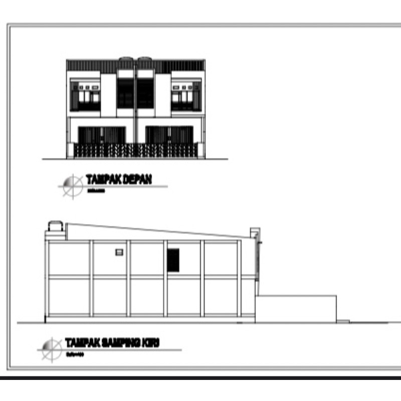 Jual Gambar Ruko 2 lantai Jasa gambar kerja arsitektur 2d, 3d & Rab ...