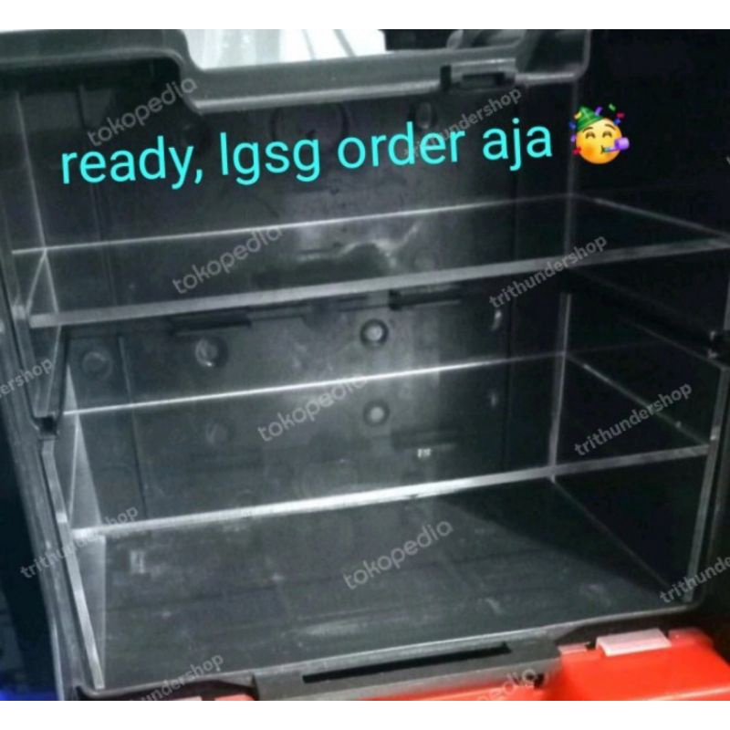 Jual sekat akrilik portable pit box tamiya untuk 1 kotak muat 3 mobil ...