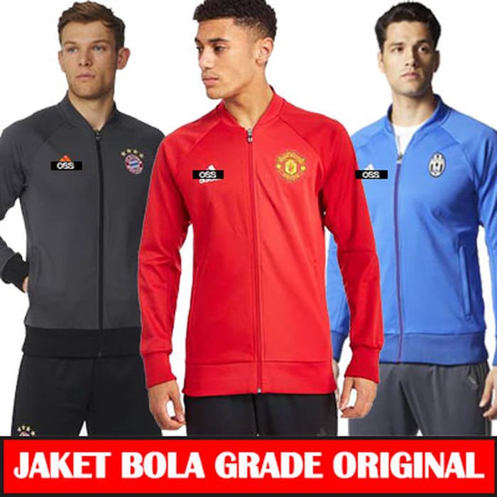 Jual JAKET BOLA MADRID M.U MUNCHEN BARCA CHELSEA JUVENTUS GRADE ...