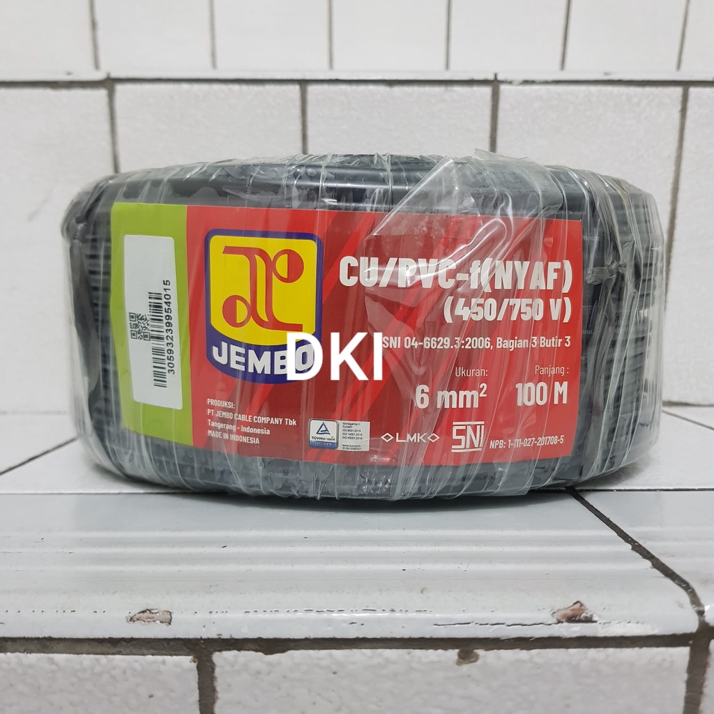 Jual Kabel JEMBO NYAF 6 mm 100 meter Hitam | Shopee Indonesia