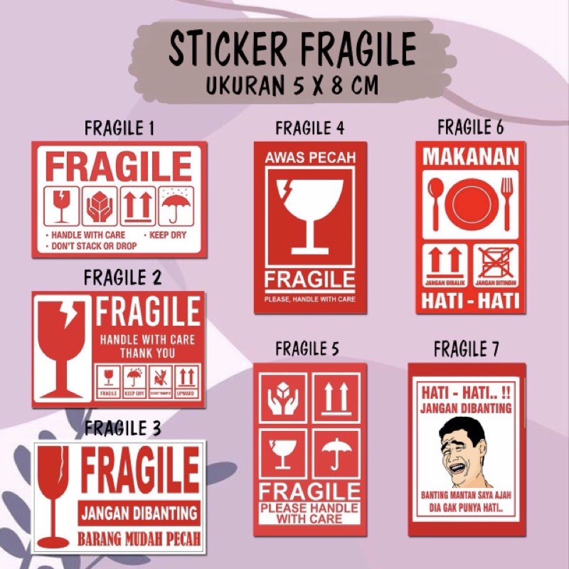 Jual STIKER FRAGILE BARANG PECAH BELAH Indonesia|Shopee Indonesia