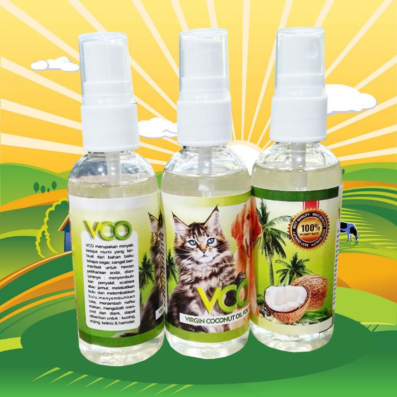 Jual VCO SPRAY 30ml & 60ml Obat Jamur Scabies Untuk Kucing Anjing Minyak VCO Virgin Coconut Oil ...