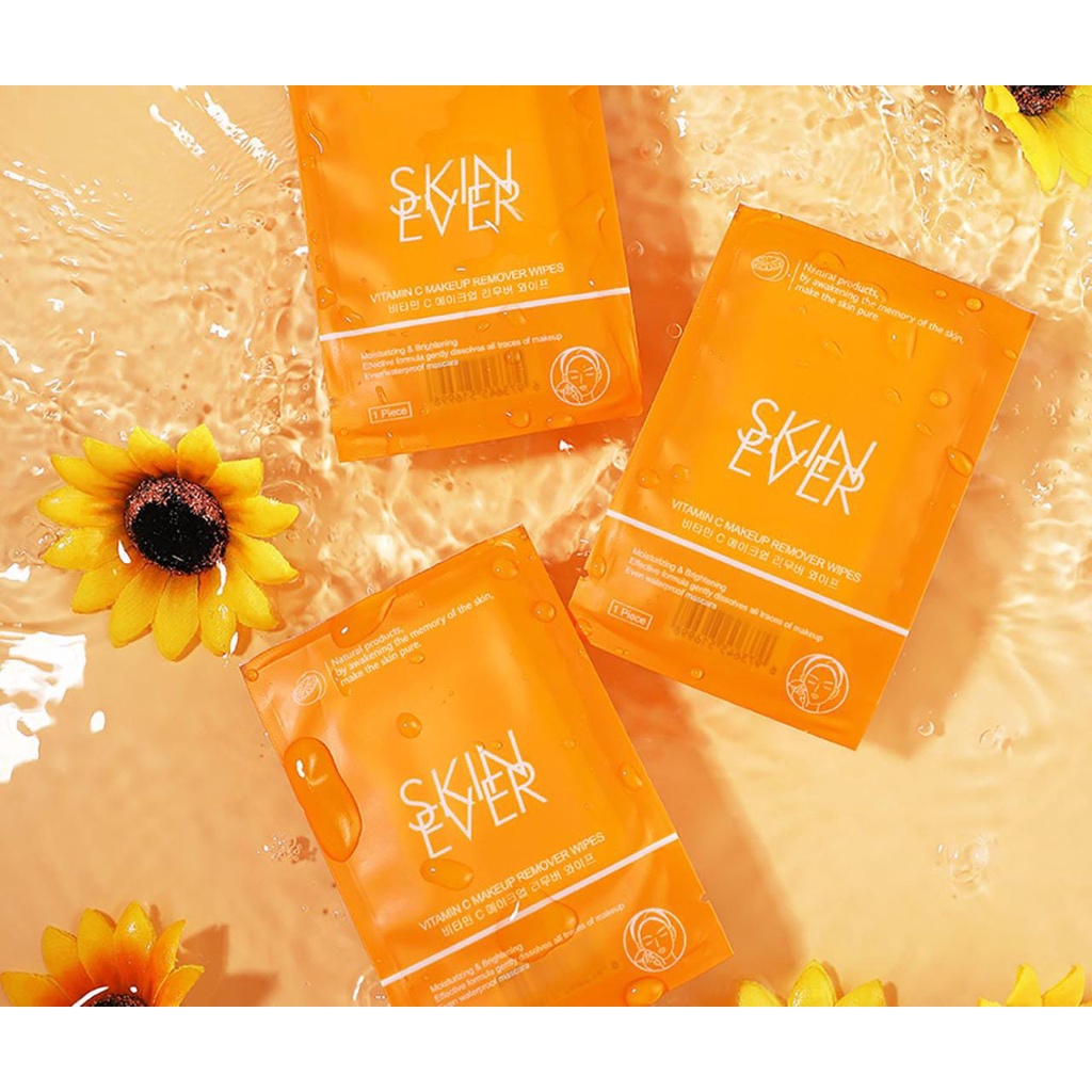 Jual SKIN EVER SK030Z Vitamin C Makeup Remover Wipes | Tisu Penghapus ...