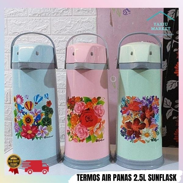 Jual Termos Air Panas Termos Pencet Pompa Sunflask 2.5 Liter | Shopee ...
