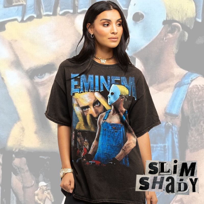 Jual Eminem Slim Shady Vintage Wash Rap Tee/Kaos Rapper Eminem Slim ...