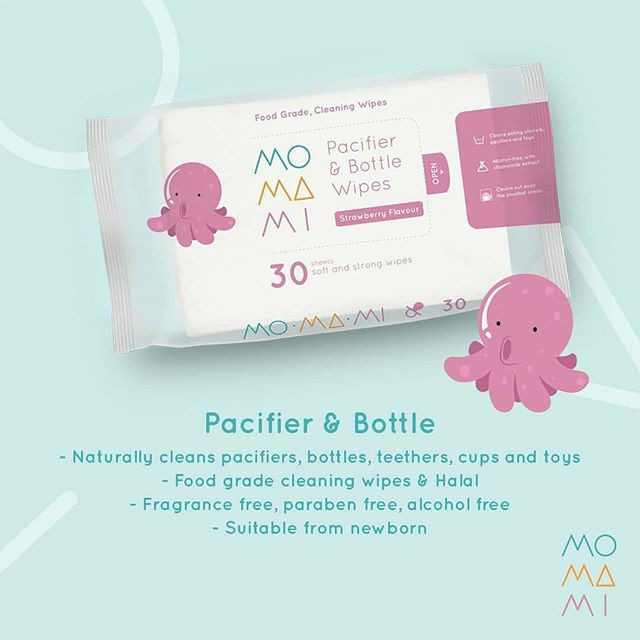 Jual TISSUE ALAT MAKAN DAN EMPENG MOMAMI PACIFIER & BOTTLE WIPES 30 ...