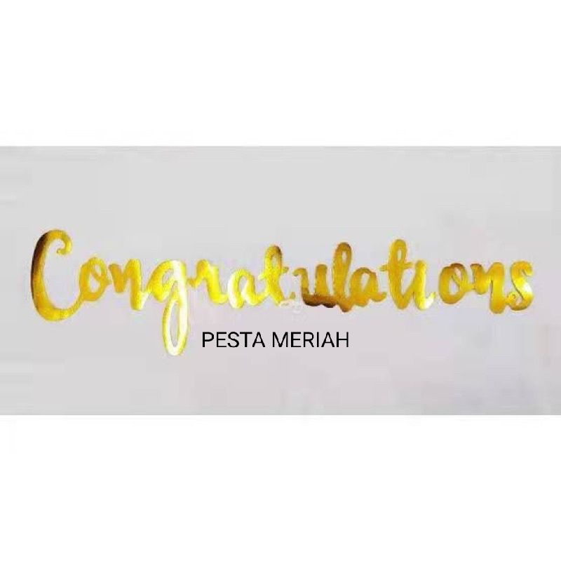 Jual BANNER TULISAN LATIN CONGRATULATIONS / BANNER CONGRATULATIONS ...
