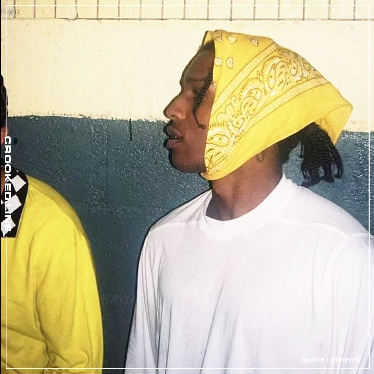 Jual YELLOW PAISLEY BANDANA ASAP ROCKY FLACKO SCARF SLAYER HEADBAND ...