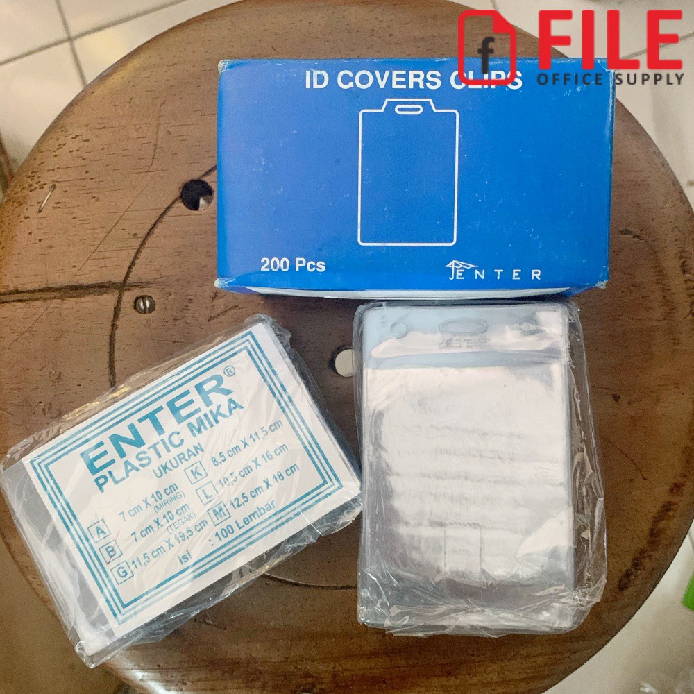 Jual ID Card Mika Cover / Glue Card / Plastik Name Tag Enter (7x10 cm ...