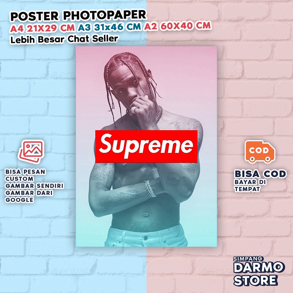 Jual Poster Supreme Hiasan Dinding Hypebeast Hypebis Hype Logo Fashion ...