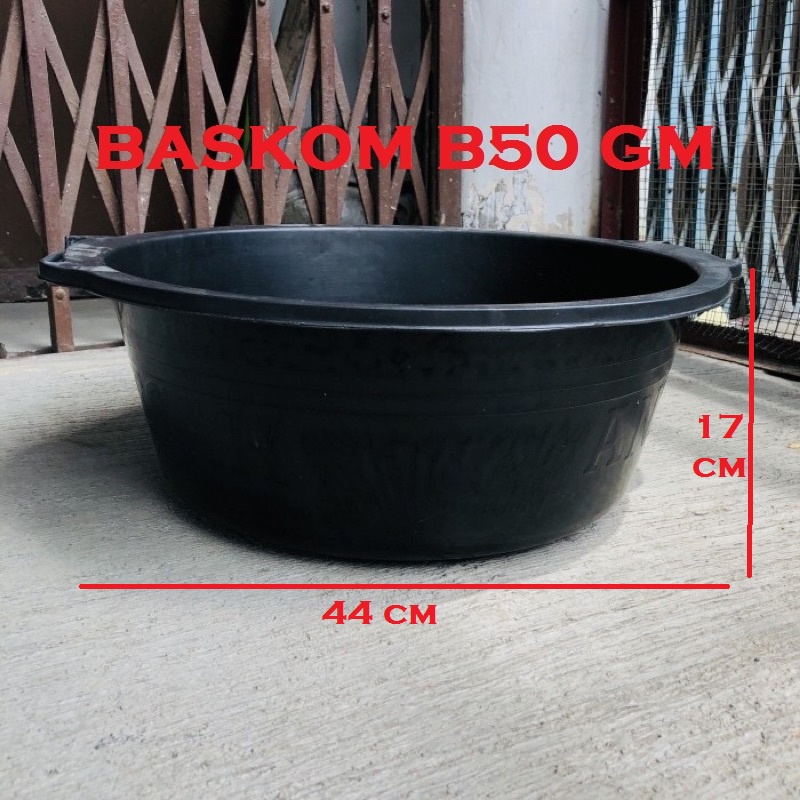 Jual BASKOM PLASTIK B50 BESAR / B20 KECIL / EMBER HITAM | Shopee Indonesia