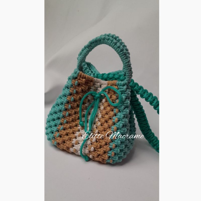 Jual Adiba Macrame bucket bag / tas makrame | Shopee Indonesia