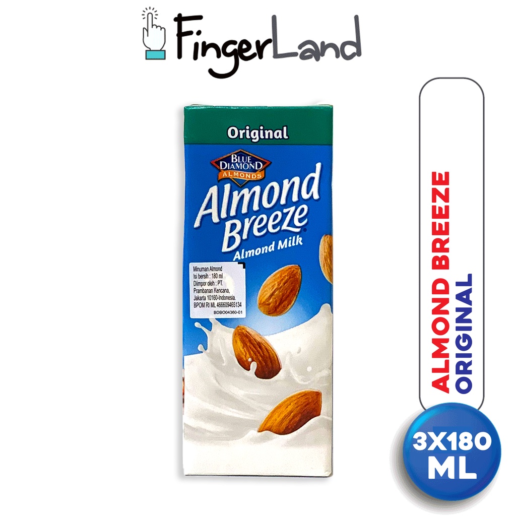 Jual ALMOND BREEZE Almond Milk Original 180 ml Susu Almond Original 3 PCS | Shopee Indonesia