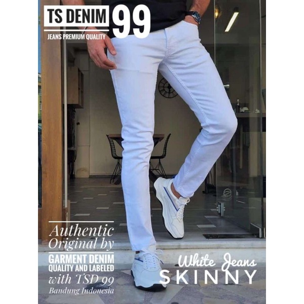 Jual Celana Jeans panjang Putih distro model Skinny stretch Slim fit ...