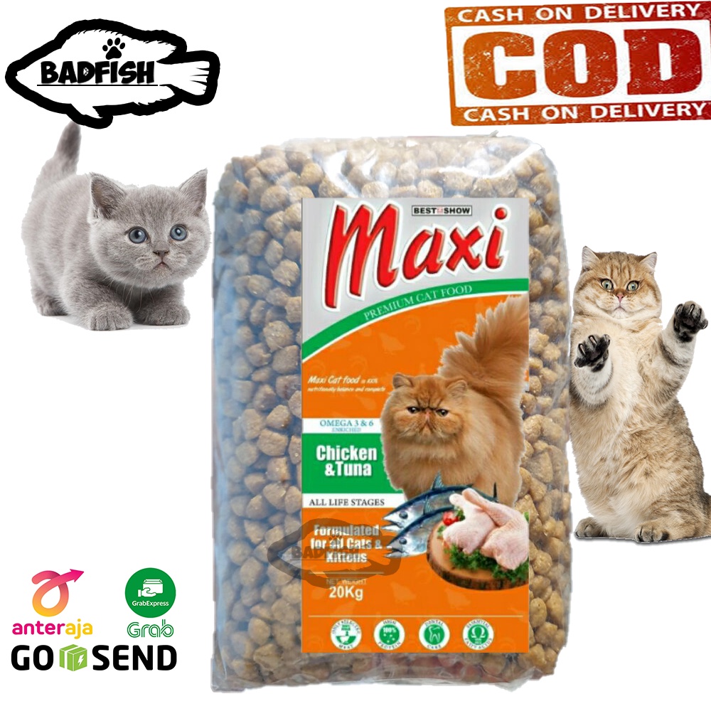 Jual MAKANAN KUCING PREMIUM DEWASA MAXI 1 KG | Shopee Indonesia