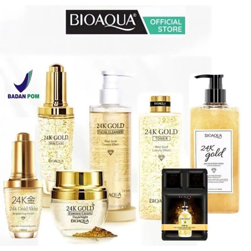 Jual BIOAQUA SKINCARE 24K GOLD SERIES | Shopee Indonesia