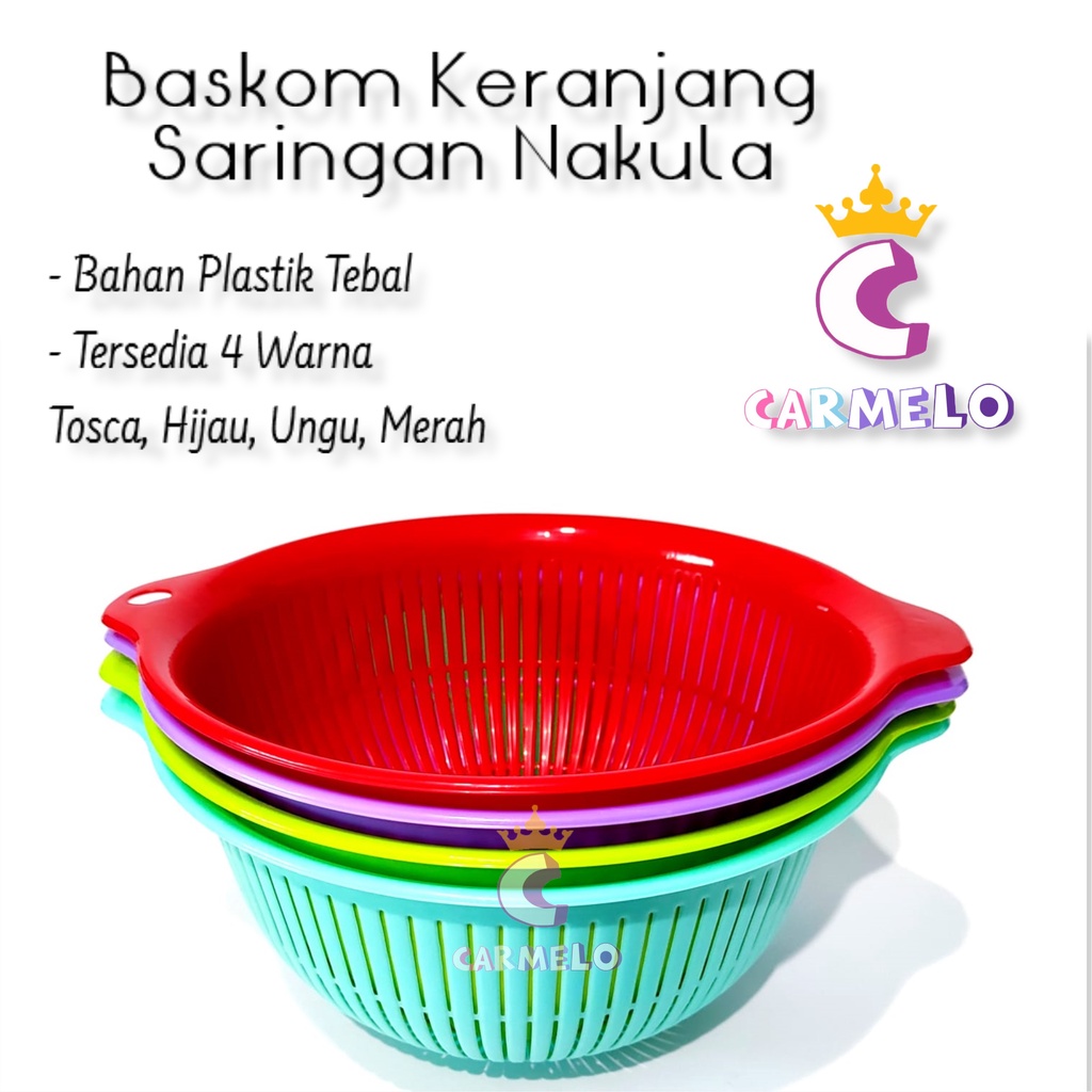 Jual Baskom Keranjang Saringan Plastik /Keranjang Baskom Nasi / Wadah ...