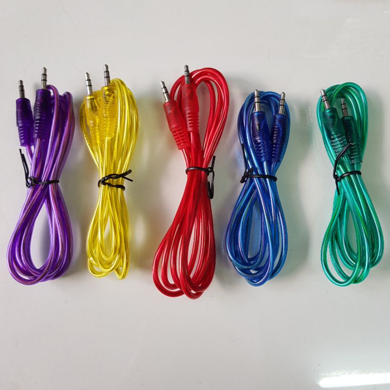 Jual Kabel Mini To Mini Stereo Transparan Kabel Aux 3.5mm Male to Male ...