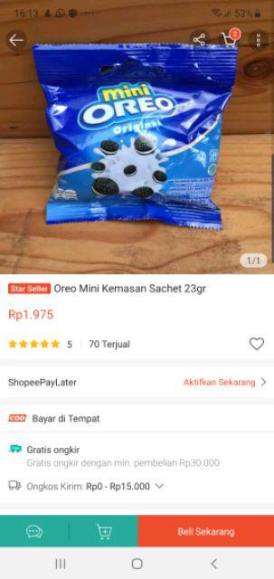 Oreo Mini Kemasan Sachet 23gr | Shopee Indonesia