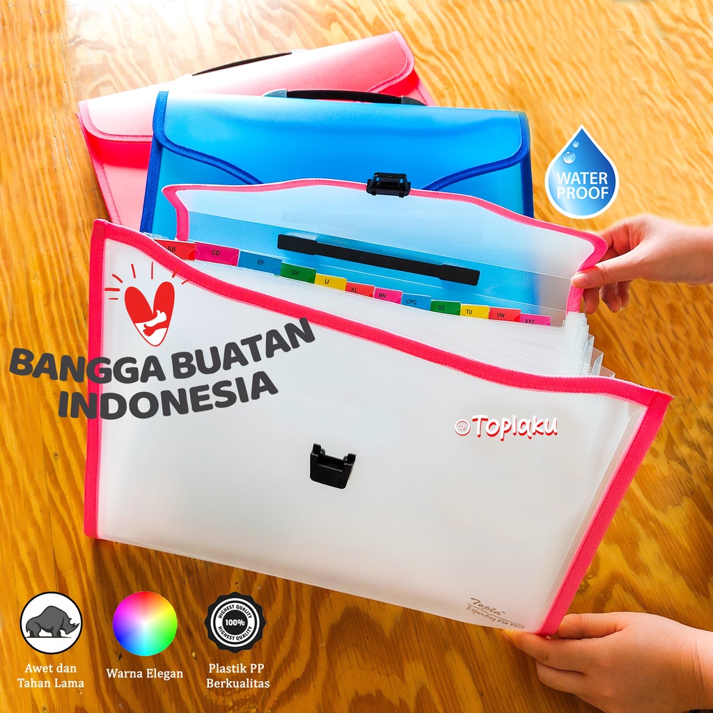 Jual TOPLA File Folder Document Bag Tas Dokumen File A4 Isi 13 sekat ...