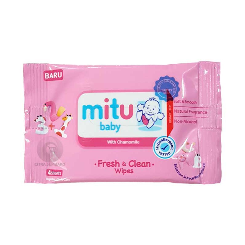 Jual Mitu Baby Wipes Fresh and Clean/ Tissue Basah Mitu Pink isi 4 ... Jual Mitu Baby Wipes Fresh and Clean/ Tissue Basah Mitu Pink isi 4 ...