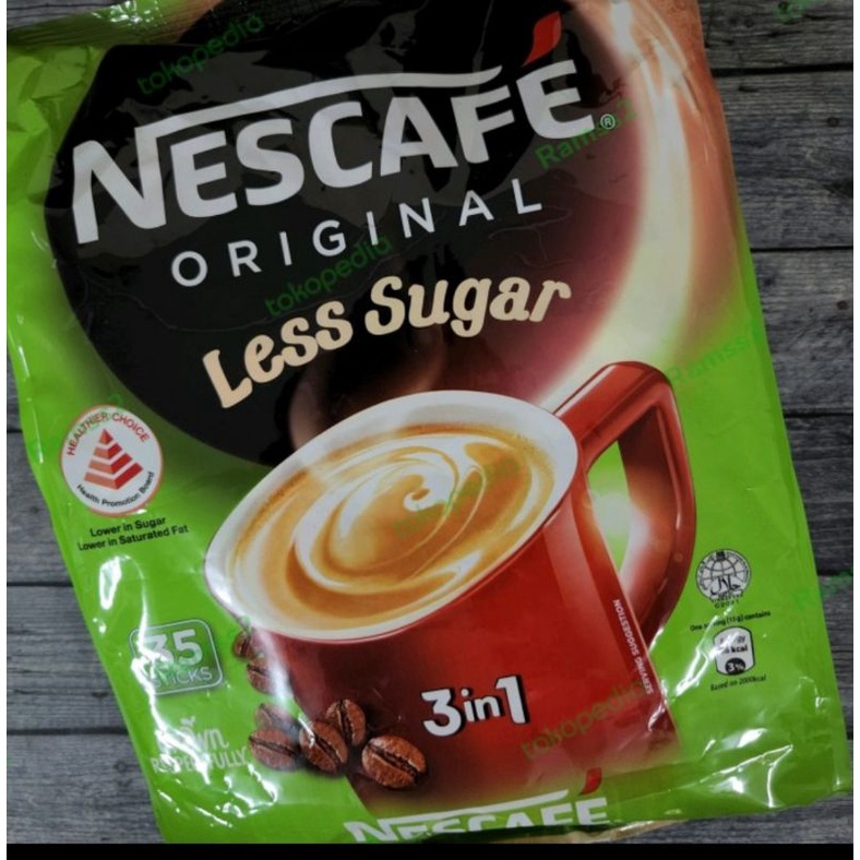 Jual Nescafe Original Coffee Kopi 3 in 1 Less Sugar Singapore | Shopee ...