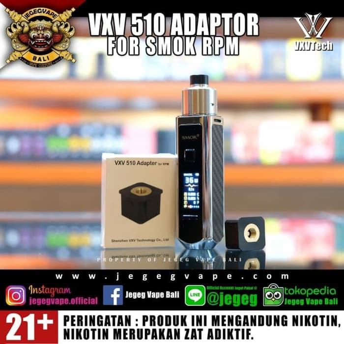 Jual AUTHENTIC VXV 510 ADAPTOR FOR SMOK RPM | Shopee Indonesia