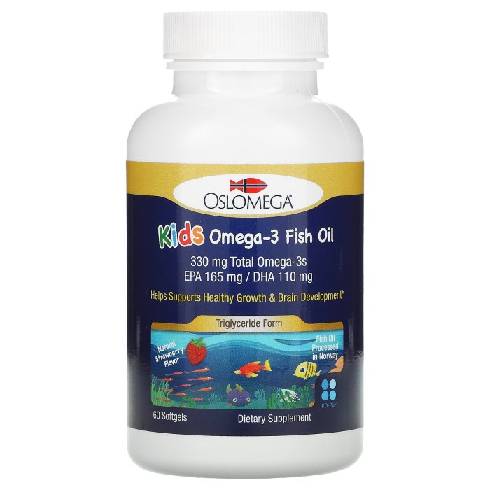 Jual Oslomega Kids Omega 3 Fish Oil 60 Fish Gelatin Softgels Indonesia ...