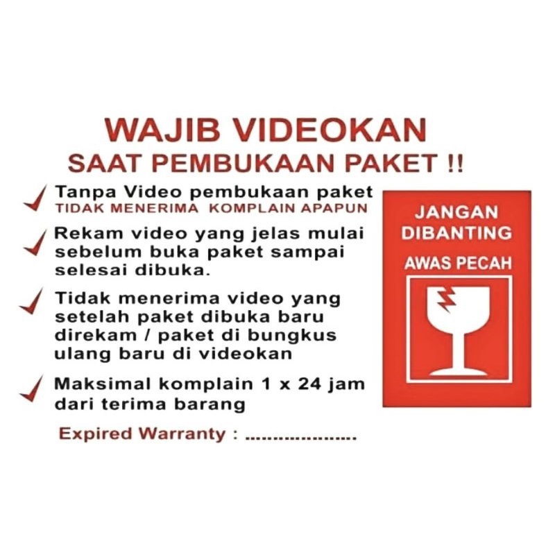 Jual stiker unboxing label unboxing tempelan video buka paket | Shopee ...