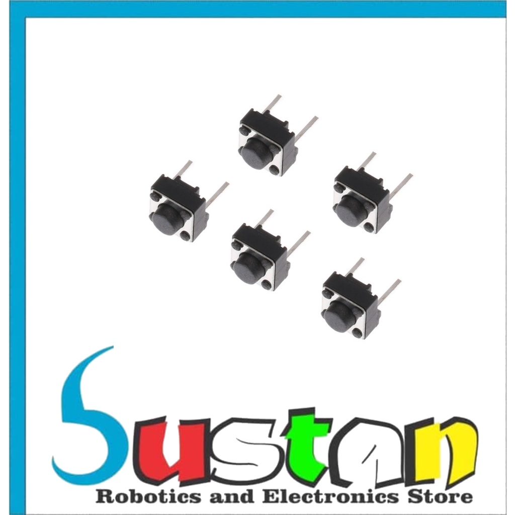 Jual PUSH BUTTON MICRO 6X6X5 MM 2P SWITCH TACTILE MOMENTARY DIP 2 PIN ...
