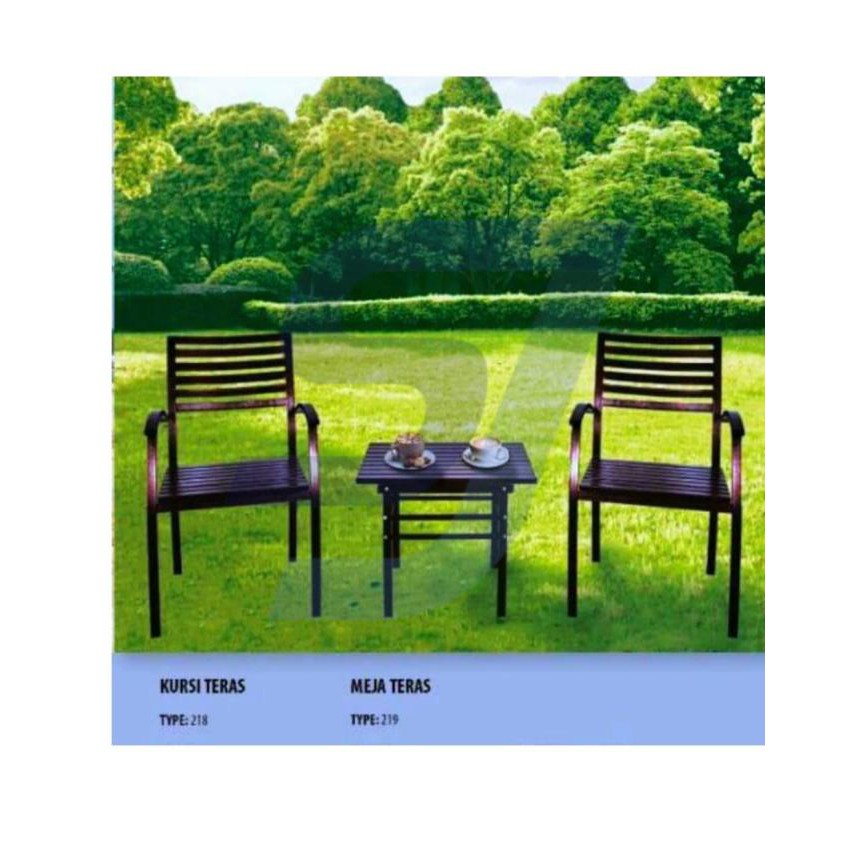 Jual Kursi Teras Besi + Meja Besi Success Yellowruby | Shopee Indonesia