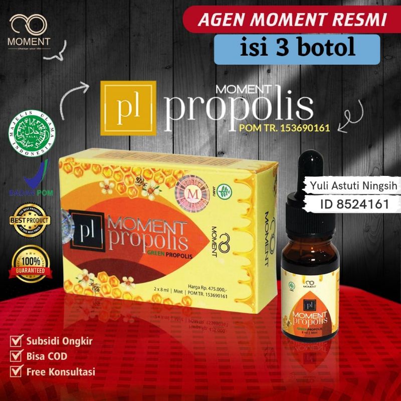 Jual Green Brazilian Propolis Moment 100% ORIGINAL Luka, Imunitas ...