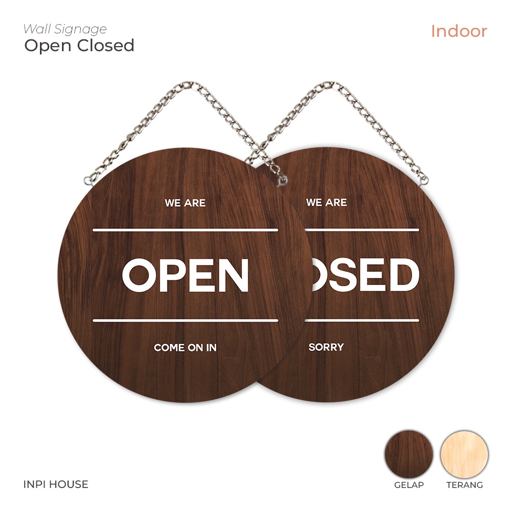 Jual sign open close - open closed retail - papan tanda buka tutup toko ...