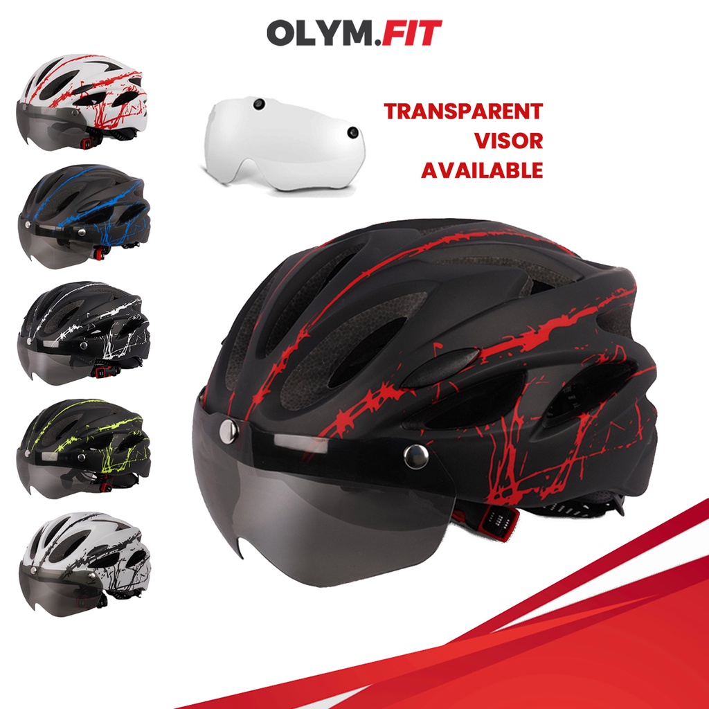 Jual Helm Sepeda Double Visor Helem Helmet Sepeda Road Bike MTB Lipat ...