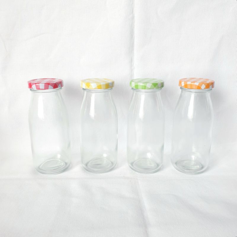 Jual Botol Susu Kaca Glass Milk Bottle 250ml Botol Jus, Botol ASI ...